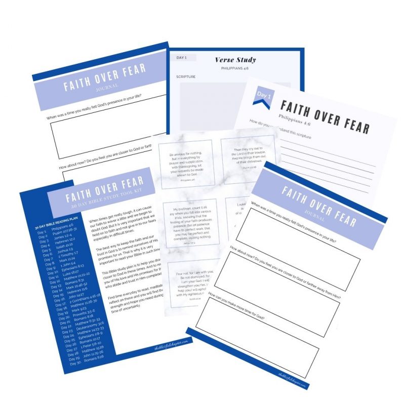 Faith Over Fear - Free 30-Day Bible Study Toolkit - The Graceful Chapter
