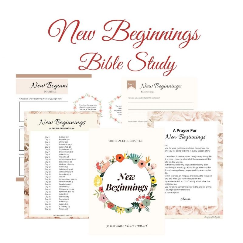 New Beginnings - Free 30 Day Bible Study Toolkit - The Graceful Chapter