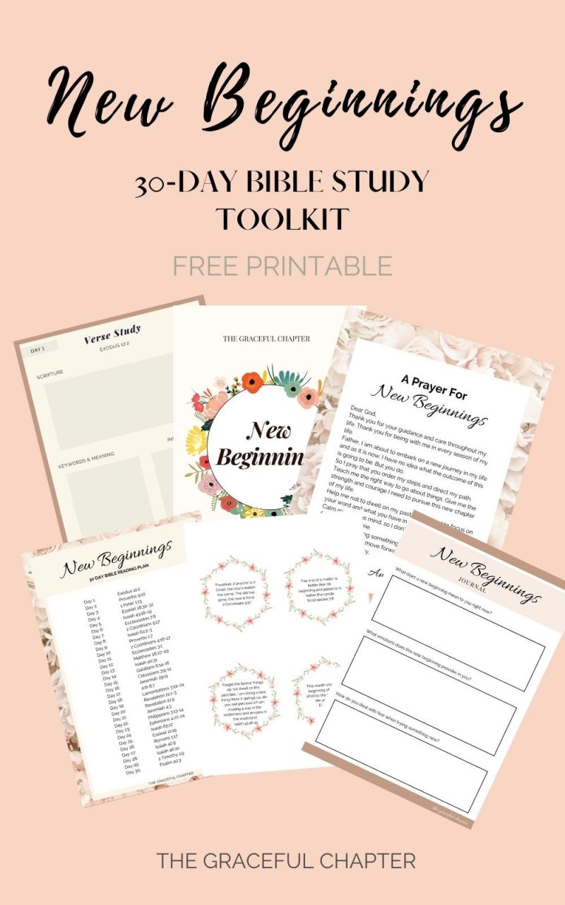 New Beginnings - Free 30 Day Bible Study Toolkit - The Graceful Chapter