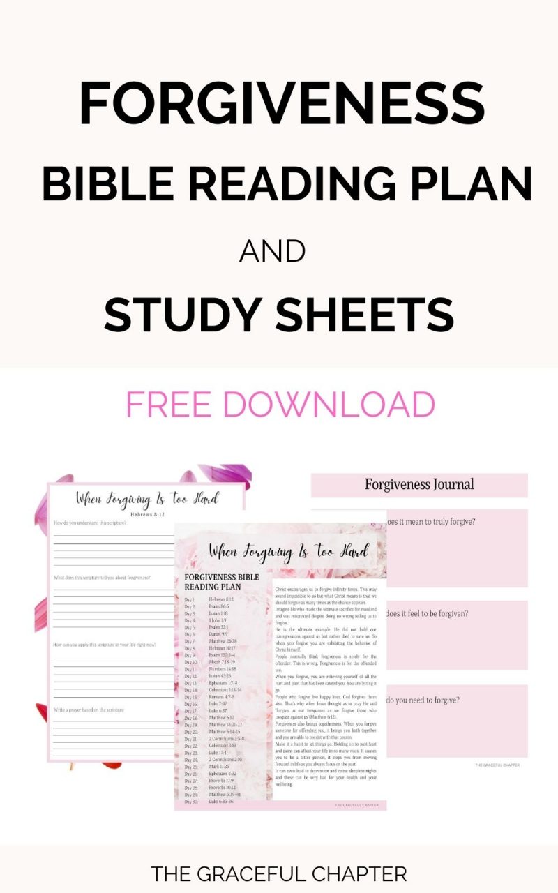When Forgiving Is Too Hard - Free 30-Day Forgiveness Bible Study ...