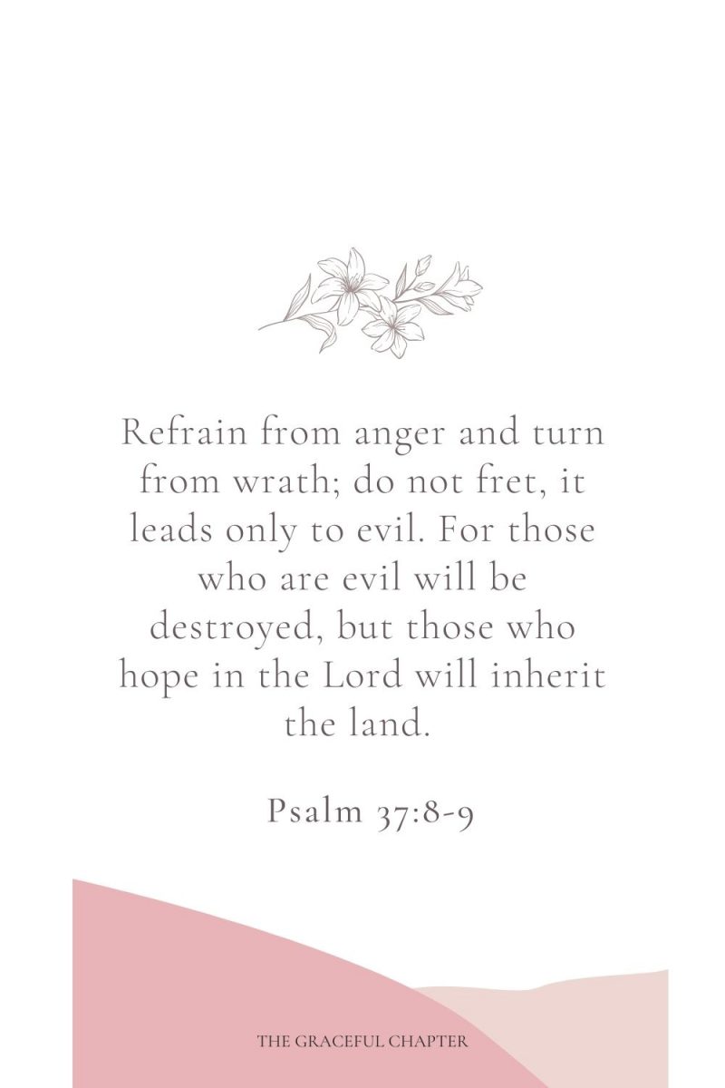 43 Bible Verses To Calm Down Anger - The Graceful Chapter