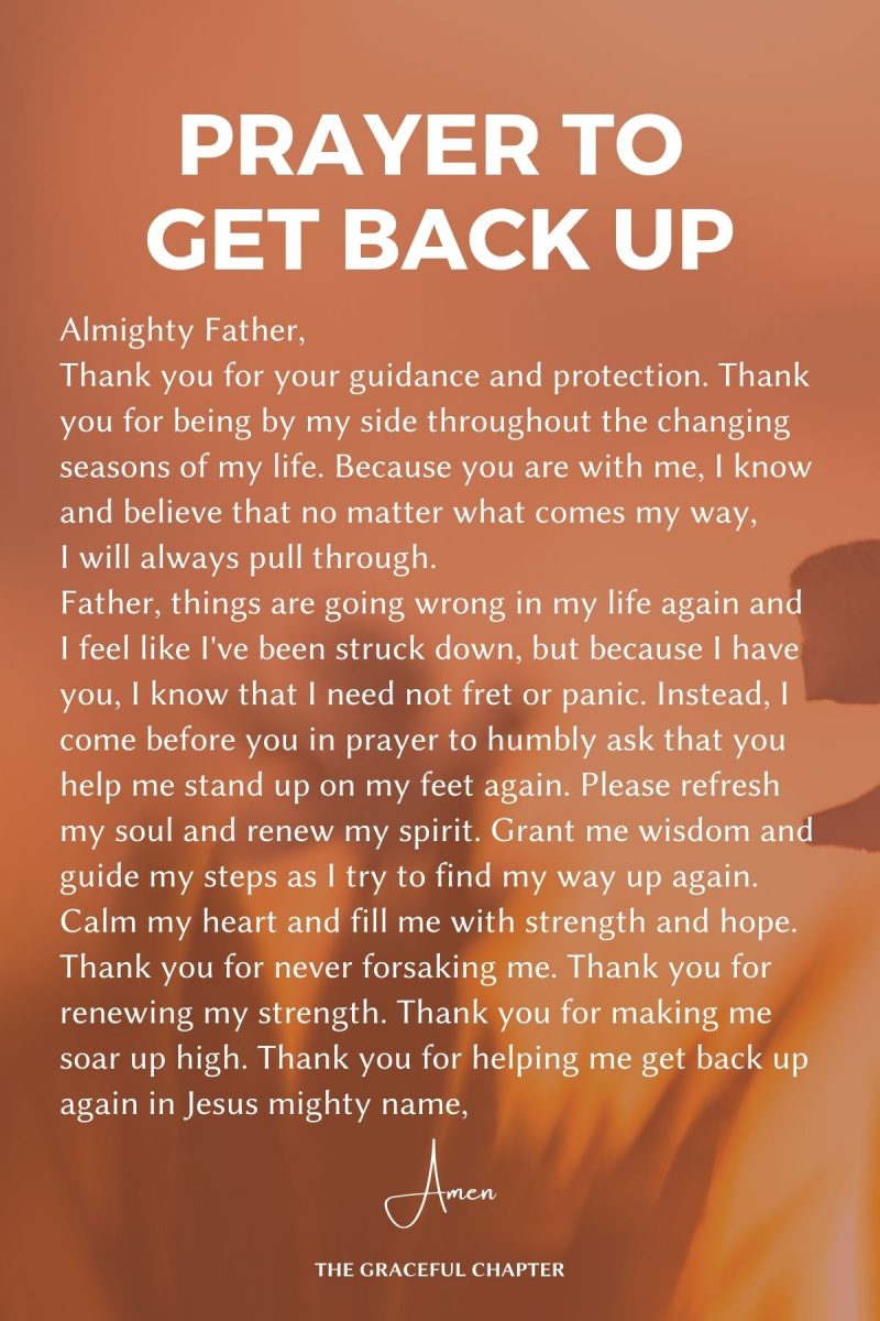 5 Prayers To Get Back Up When Life Knocks You Down - The Graceful Chapter