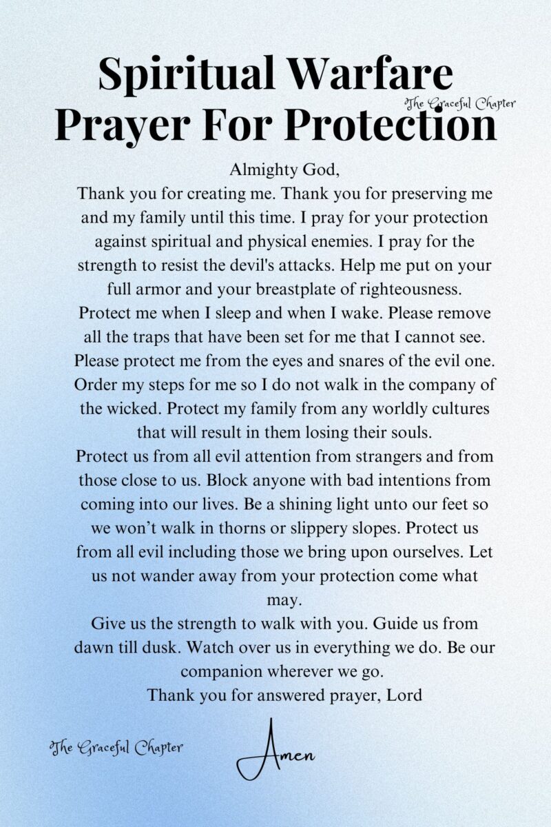 5 Spiritual Warfare Prayer Points And Prayers - The Graceful Chapter