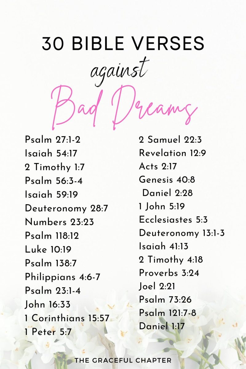 Bible Verses To Pray Against Bad Dreams - The Graceful Chapter