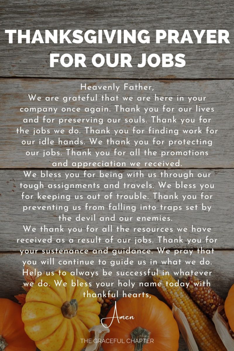 10 Prayers For Thanksgiving Day - The Graceful Chapter
