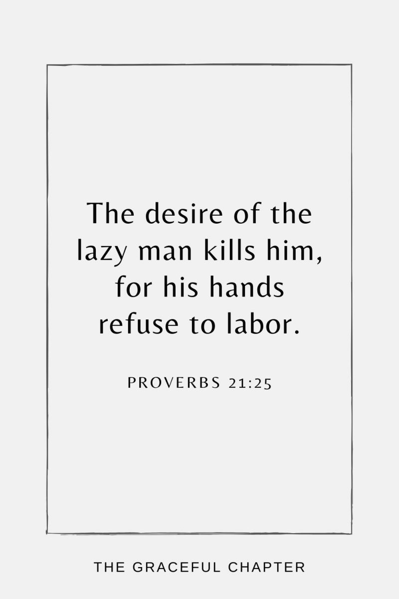 44 Bible Verses About Laziness - The Graceful Chapter