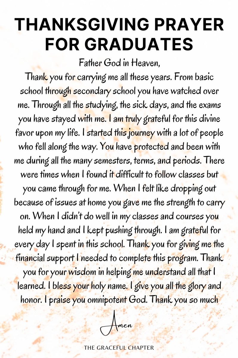 8 Good Prayers for Graduates - The Graceful Chapter