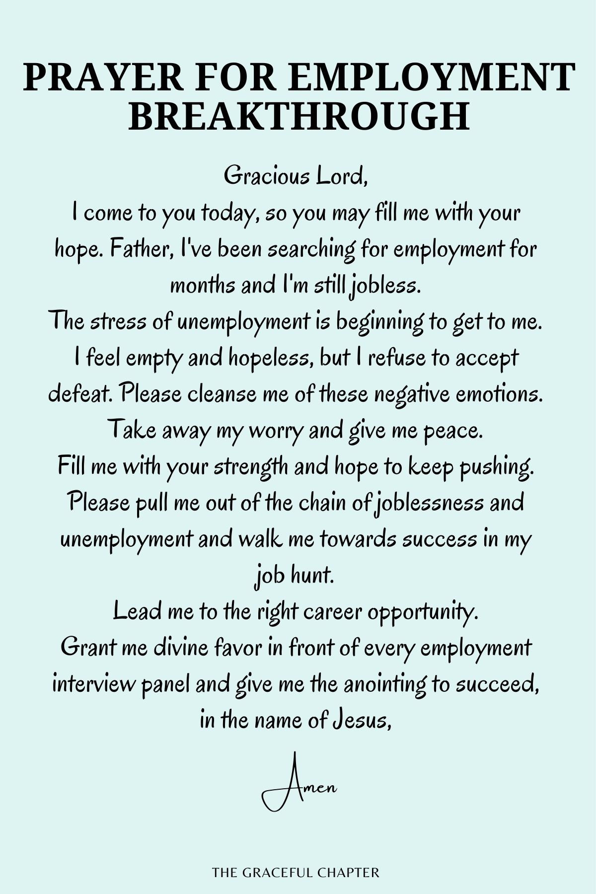 8 Effective Prayers For Employment The Graceful Chapter 8 Effective Prayers For Employment The Graceful Chapter