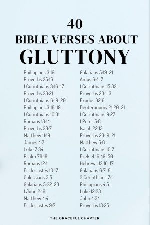 40 Bible Verses About Gluttony - The Graceful Chapter