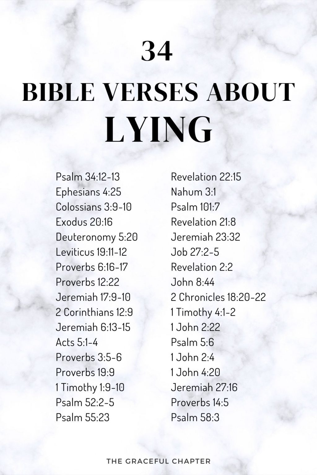 34 Bible Verses About Lying - The Graceful Chapter