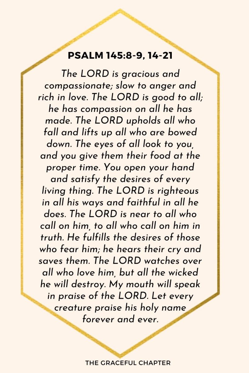 Bible Reflections - God Is Good - Psalm 145:8-9, 14-21 - The Graceful ...