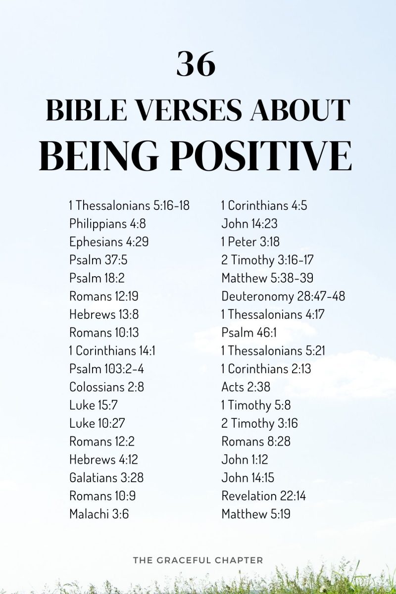 36 Bible Verses About Being Positive - The Graceful Chapter