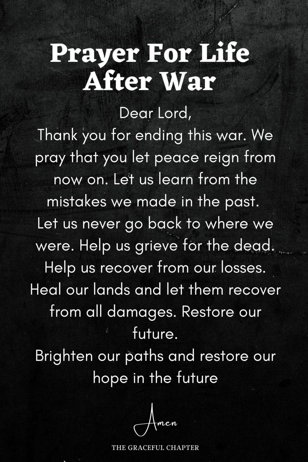 15 Prayers In Times Of War And Violence - The Graceful Chapter