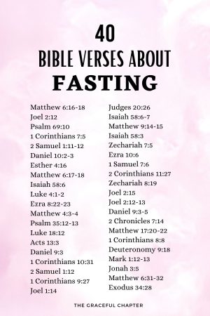 40 Bible Verses About Fasting - The Graceful Chapter