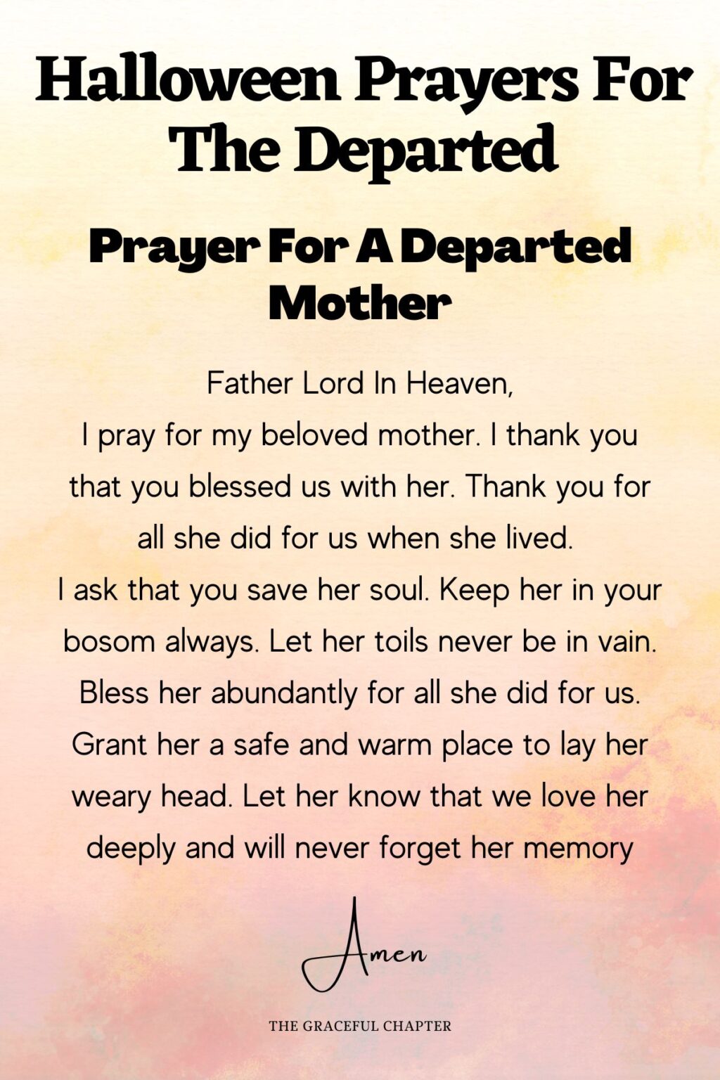 10 Halloween Prayers For The Departed - The Graceful Chapter