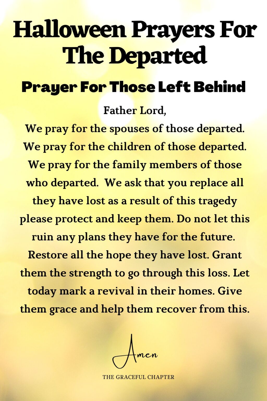 10 Halloween Prayers For The Departed - The Graceful Chapter