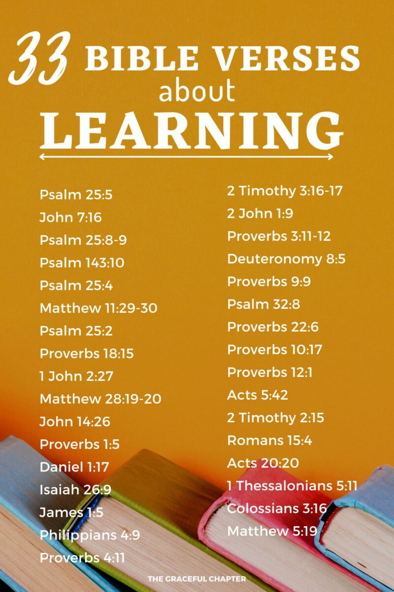33 Insightful Bible Verses About Learning - The Graceful Chapter