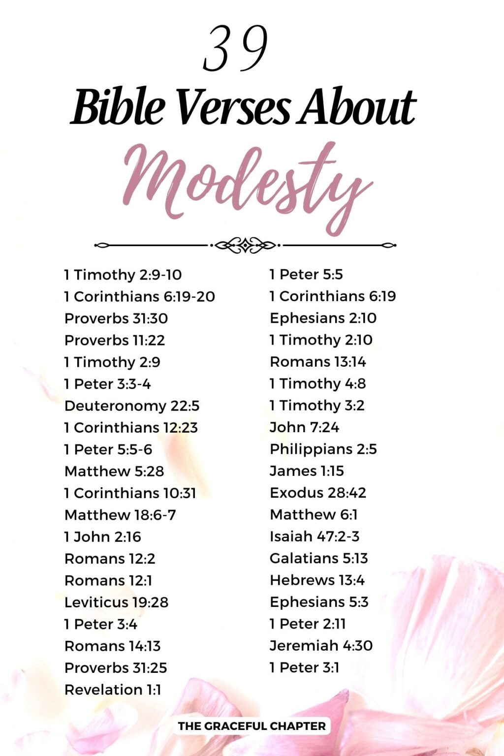 39 Bible Verses About Modesty - The Graceful Chapter