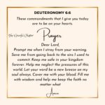 Reflection - Deuteronomy 6:6 - God's Commandments - The Graceful Chapter