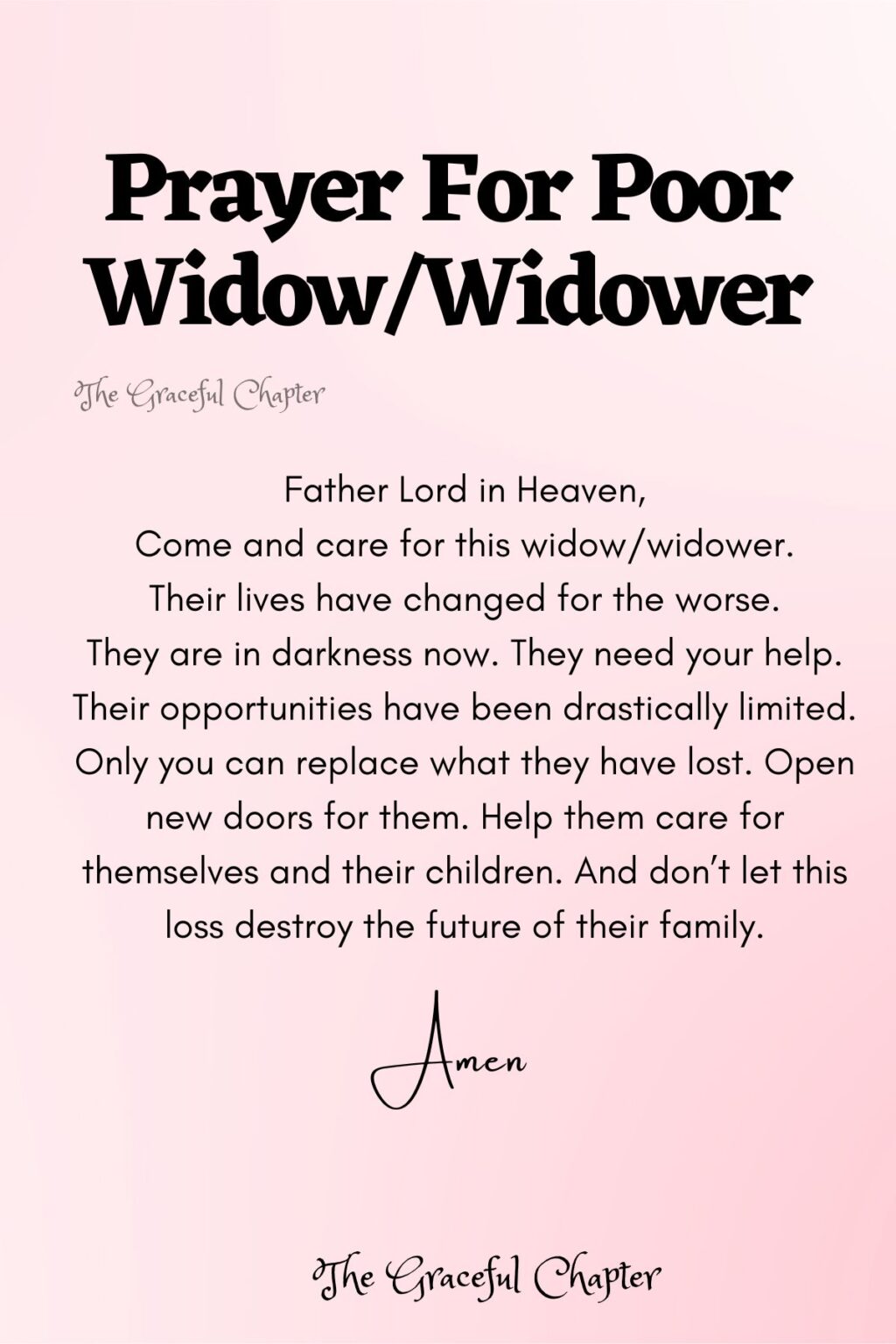 10 Comforting Prayers For Widows And Widowers - The Graceful Chapter