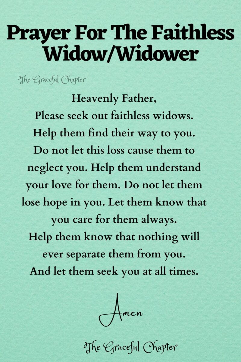 10 Comforting Prayers For Widows And Widowers - The Graceful Chapter