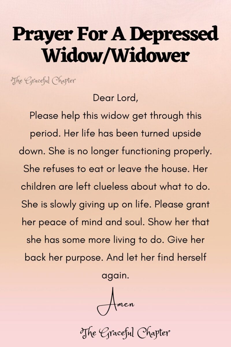 10 Comforting Prayers For Widows And Widowers - The Graceful Chapter