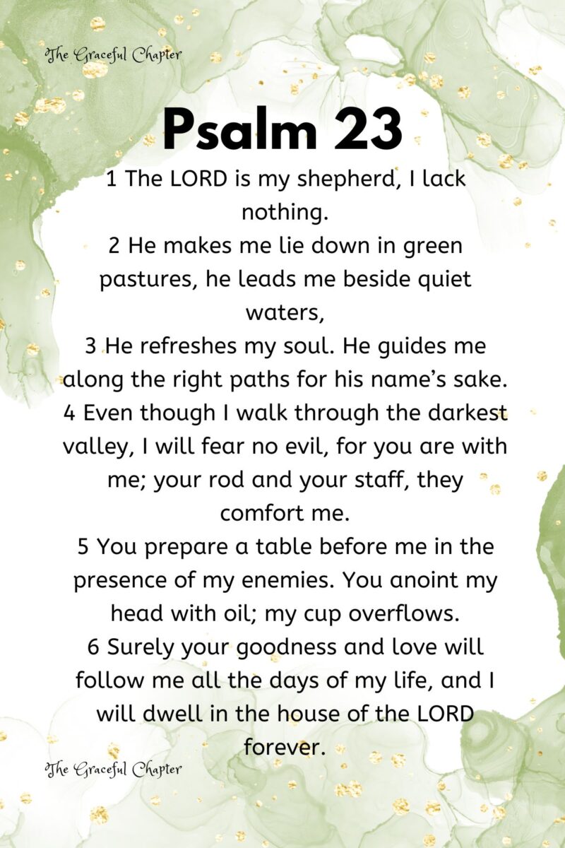 How To Use Psalm 23 As A Prayer - The Graceful Chapter