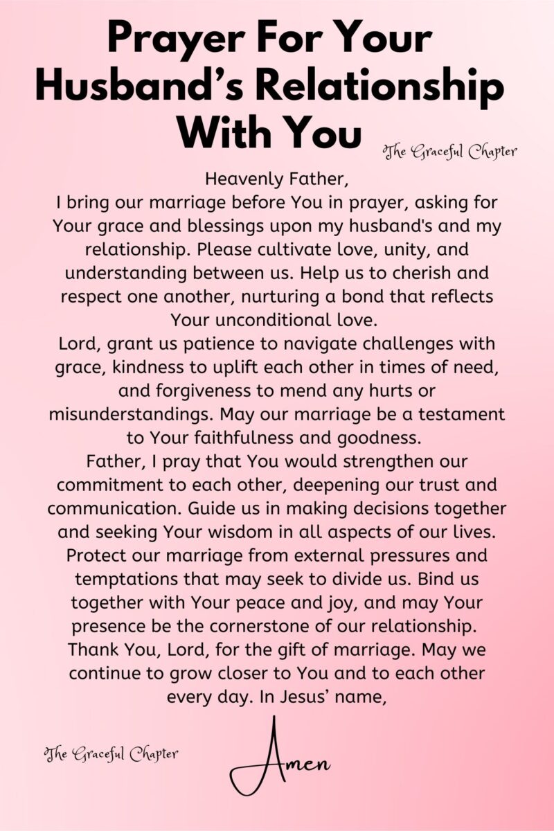 20 Good Prayers For Your Husband - The Graceful Chapter