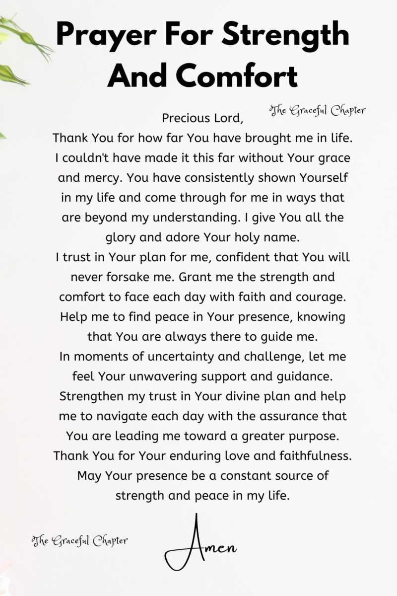 10 Prayers For Strength And Comfort - The Graceful Chapter