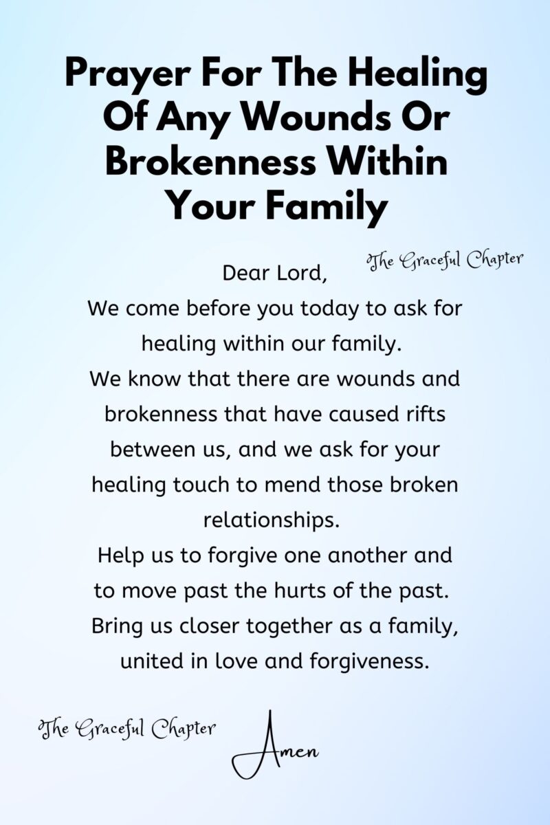 20 Prayers For Family Unity - The Graceful Chapter