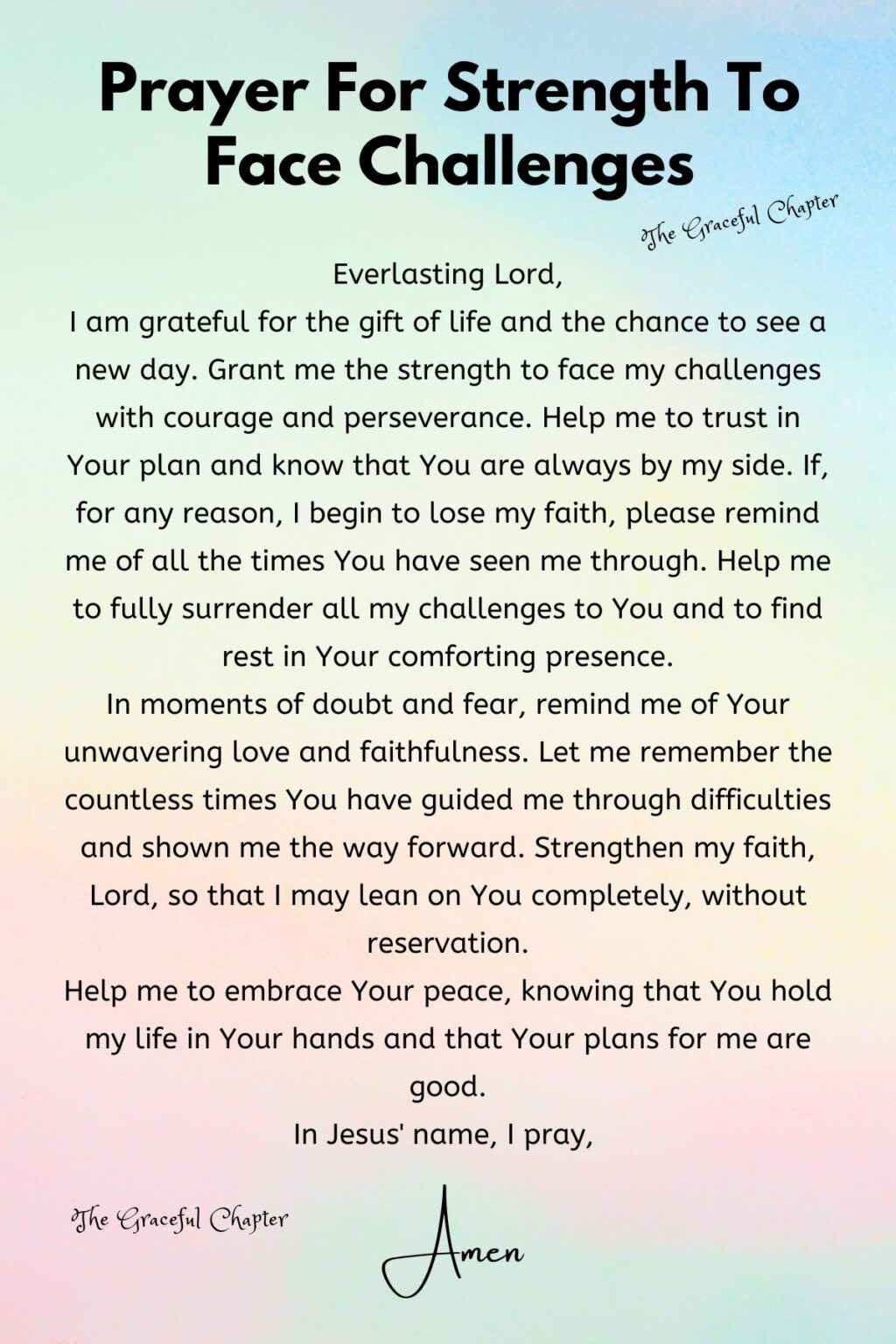 10 Prayers For Strength And Comfort - The Graceful Chapter