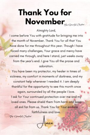 16 Important Prayers For The Month Of November - The Graceful Chapter