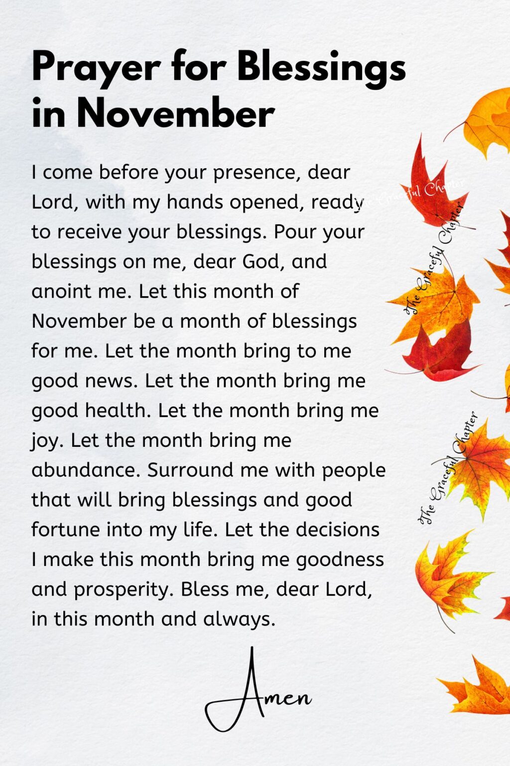16 Important Prayers For The Month Of November - The Graceful Chapter