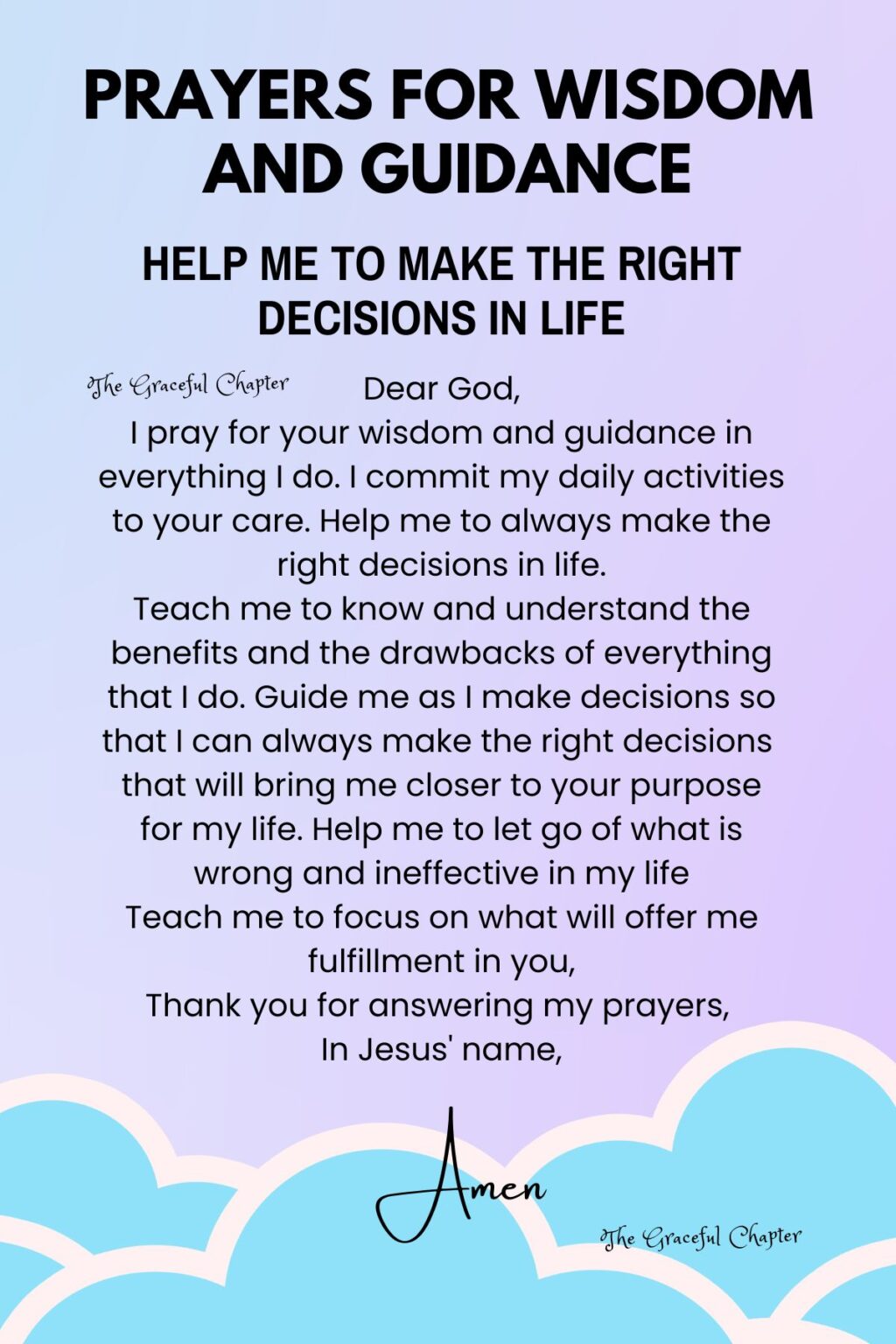 11 Prayers For Wisdom And Guidance - The Graceful Chapter