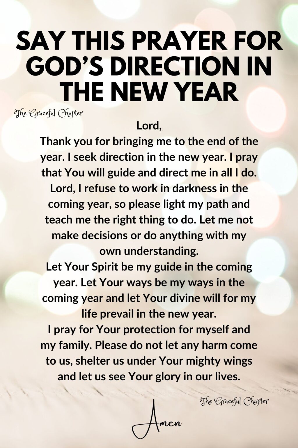 8 Prayers For The New Year - The Graceful Chapter