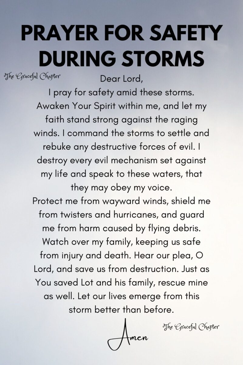 5 Prayers To Say During Storms - The Graceful Chapter