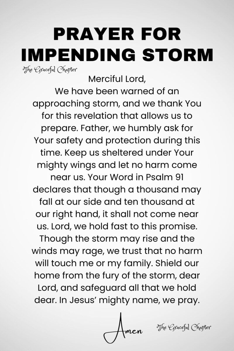 5 Prayers To Say During Storms - The Graceful Chapter