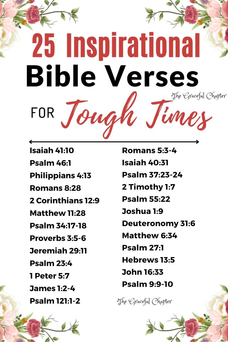 25 Inspirational Bible Verses For Tough Times - The Graceful Chapter